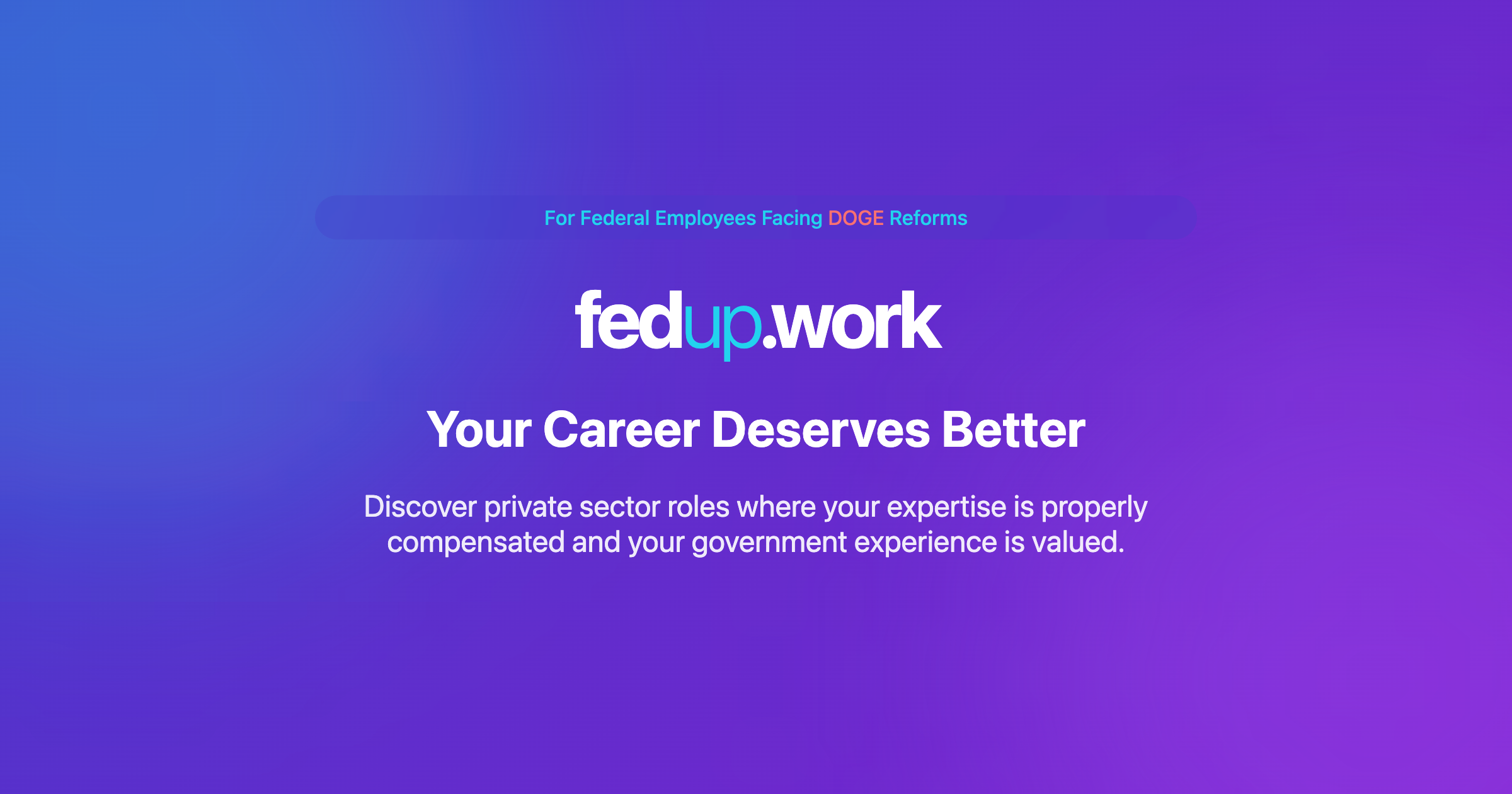 FedUp.work - Your Path to a Private Sector Career